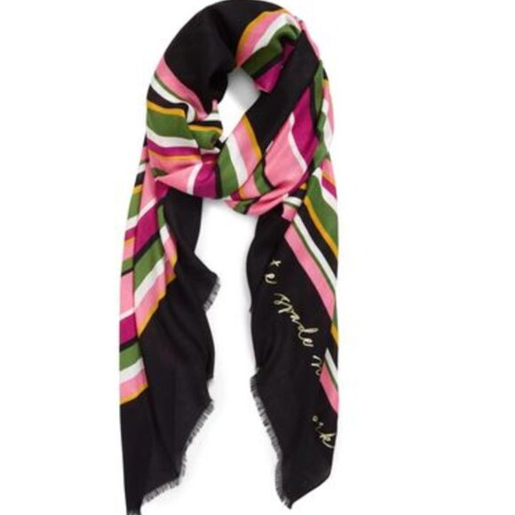 kate spade | Accessories | Nwt Kate Spade Striped Scarf | Poshmark